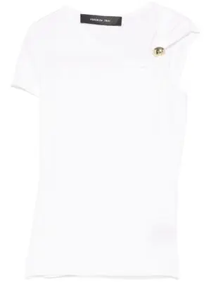 Federica Tosi Jewel-detail T-shirt - White