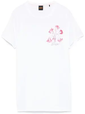 BOSS Floral-print T-shirt - White
