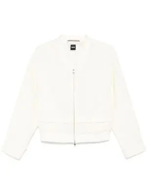 BOSS Layered-effect Bomber Jacket - Neutrals