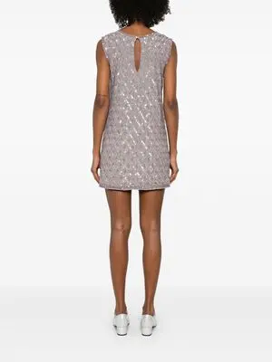 P.a.r.o.s.h Sequined Mini Dress - Neutrals
