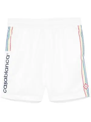 Casablanca Monogram-jacquard Shorts - White