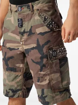 Philipp Plein Stud-embellished Cargo Shorts