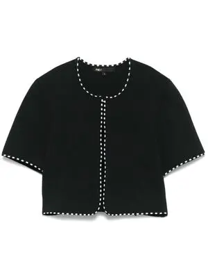 Maje Short-sleeve Crop Top