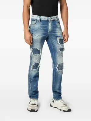 Philipp Plein Stud-embellished Jeans - Blue