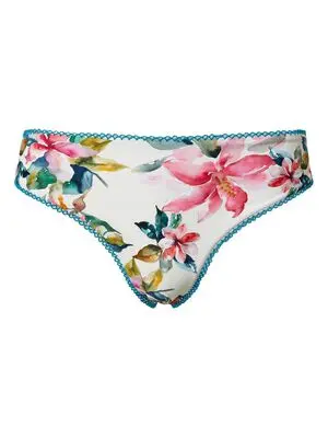 TWINSET Floral-print Bikini Bottom - White