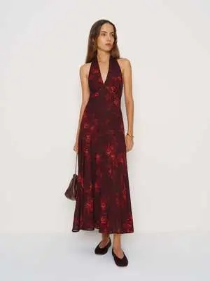 Reformation Sleeveless Halter Neck Maxi Dresses