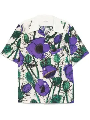 WALES BONNER Floral-print Shirt - Purple