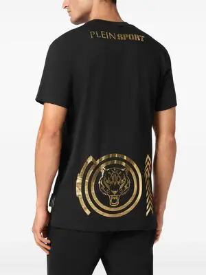 PLEIN SPORT Tiger-print T-shirt - Black
