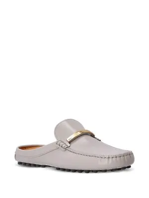 TOD'S Logo-debossed Mules - Grey
