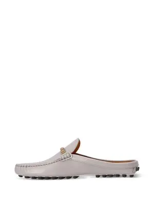 TOD'S Logo-debossed Mules - Grey