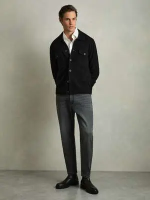 REISS Flinch Wool Knitted Jacket