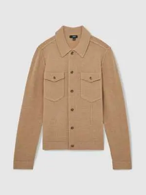 REISS Flinch Wool Knitted Jacket