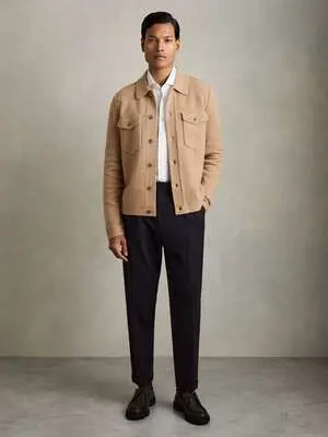 REISS Flinch Wool Knitted Jacket