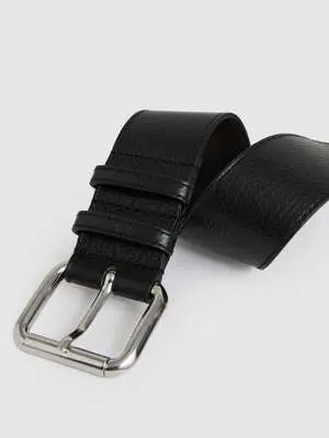 REISS Robyn Leather Roller Buckle Belt
