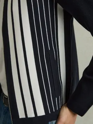REISS Ambient Striped Knitted Jacket
