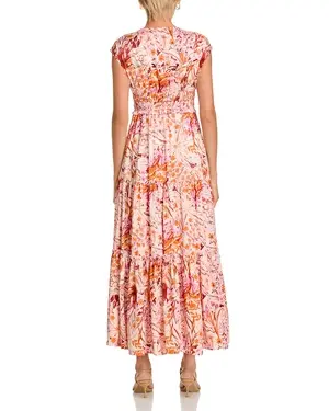 Gracia Floral V-neck Maxi Dress