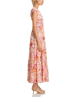 Gracia Floral V-neck Maxi Dress