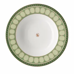 ROSENTHAL Swarovski Signum Rim Soup Bowl - Green