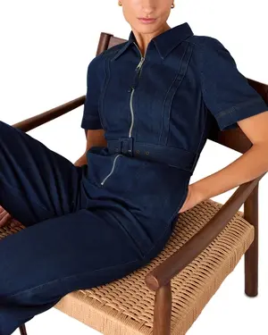 Whistles Belted Jumpsuit - Denim