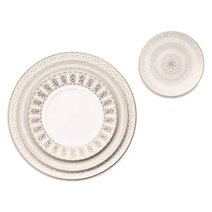 THE MARTHA, BY BACCARAT Arcadia Dinner Plates, Set Of 2 - Gold
