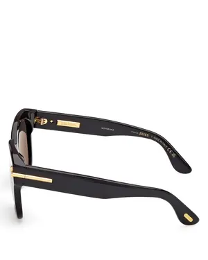 TOM FORD Square Sunglasses - Black/smoke