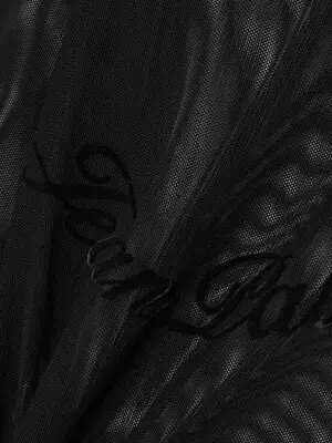 JEAN PAUL GAULTIER Flocked Stretch-tulle Top
