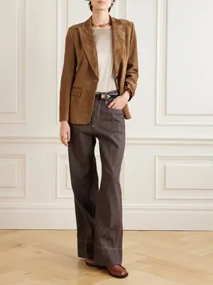 Brunello Cucinelli Bead-embellished Satin Top