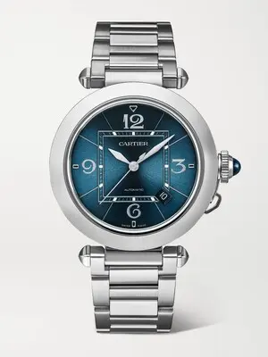 Cartier Pasha De Automatic 41mm Stainless Steel Watch - Blue