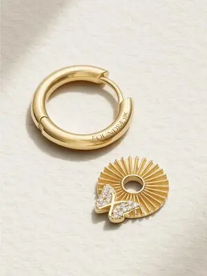 FOUNDRAE Reverie 18-karat Diamond Single Hoop Earring