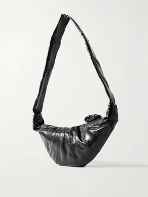 LEMAIRE Croissant Small Coated-canvas Shoulder Bag - Black
