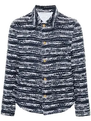 Thom Browne Pointed-collar Tweed Jacket - Blue