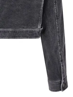 STUDIO TOMBOY Corduroy Cropped Jacket - Grey