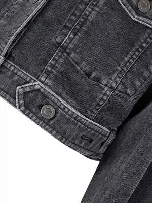 STUDIO TOMBOY Corduroy Cropped Jacket - Grey