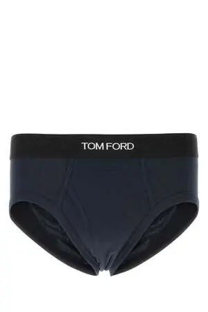 TOM FORD Navy Stretch Cotton Slip