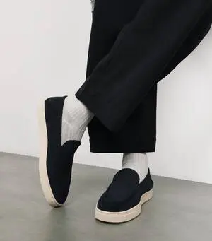 Giorgio Armani Suede Loafers - Blue