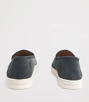 Giorgio Armani Suede Loafers - Blue