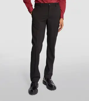 Giorgio Armani Virgin Wool Straight Trousers