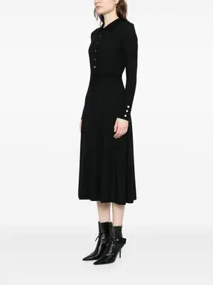 N.peal Polo Collar Midi Dress