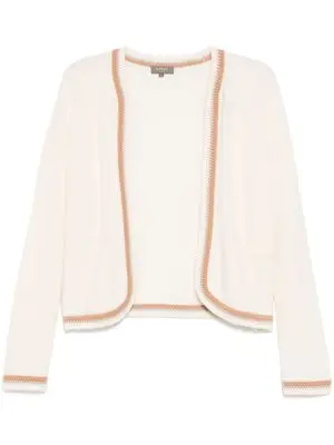 N.peal Stitch Trim Jacket - White