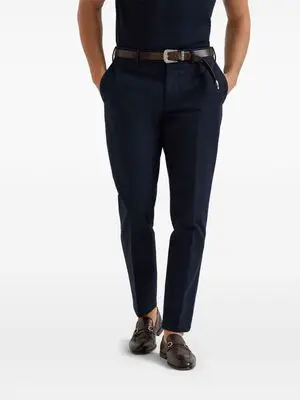 Brunello Cucinelli Gabardine-weave Trousers - Blue