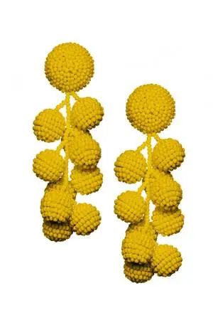 Sachin & Babi Coconuts Clip-on Earrings - Golden Rod