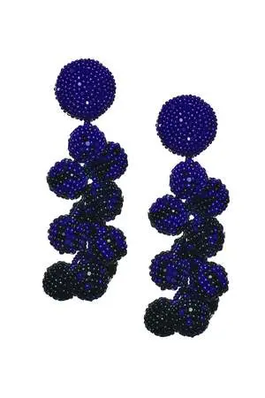 Sachin & Babi Coconuts Clip-on Dangle Earrings - Imperial Blue/navy