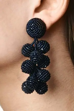 Sachin & Babi Coconuts" Beaded Cluster Earrings