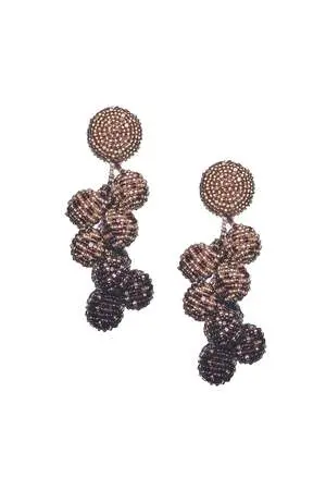 Sachin & Babi Coconuts Clip-on Earrings - Rose Gold/aubergine