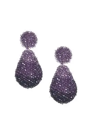 Sachin & Babi Elise Glass Bead Earrings - Violet Ombre