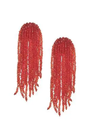 Sachin & Babi Fountain Clip-on Earrings - Chili Red