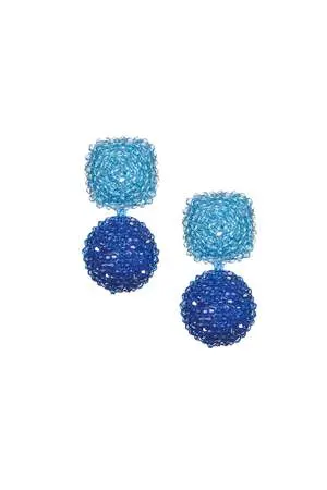 Sachin & Babi Lydia Beaded Earrings - Ice Blue/navy