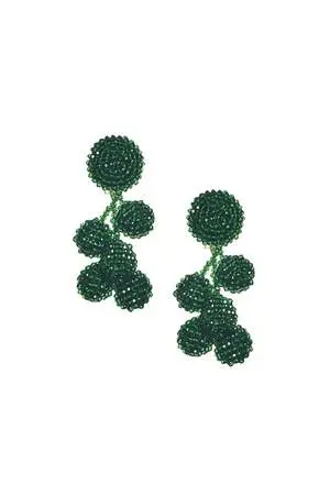 Sachin & Babi Mini Coconuts Clip-On Earrings Emerald