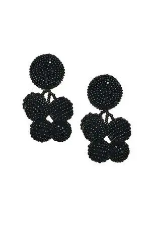 Sachin & Babi Beaded Clip-on Earrings - Jet