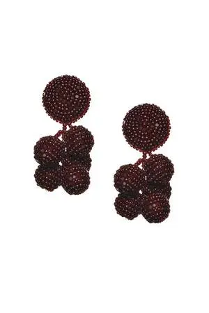 Sachin & Babi Mini Coconuts Clip-on Earrings - Merlot